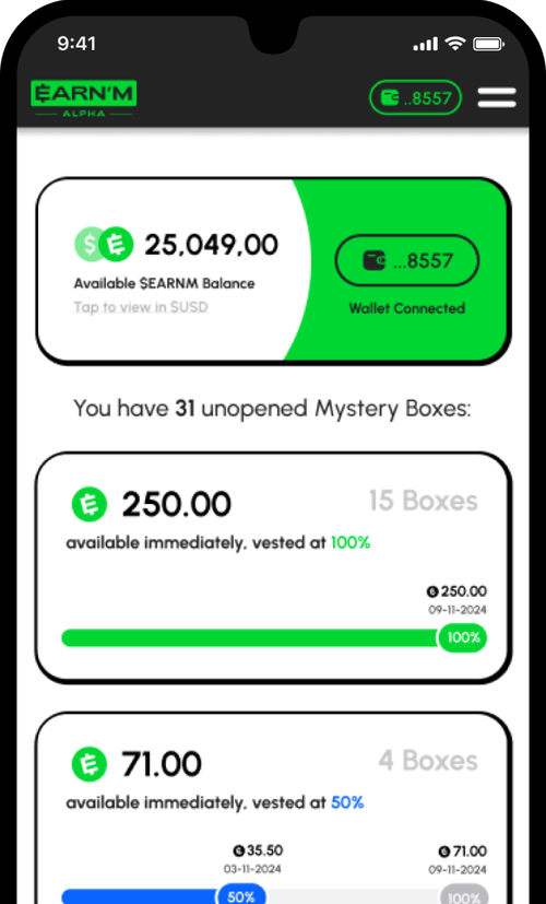 $EARNM Mystery Boxes